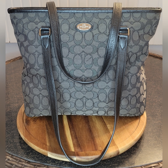 Coach | Bags | Coach Canvas Leather Signature C Shoulder Bag | Poshmark